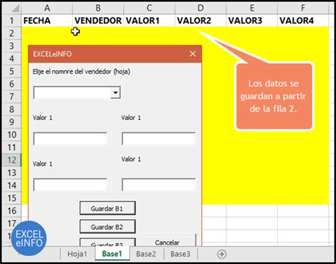 Apoyarse Imagina Heroína Botón Guardar Formulario Vba Excel Guarda La