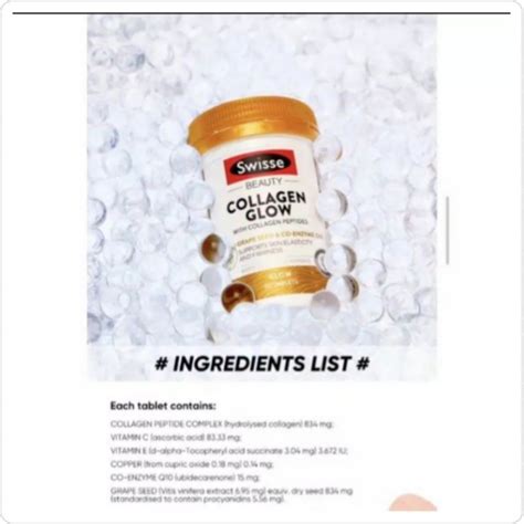 Jual Swisse Beauty Collagen Glow With Gollagen Peptides Kolagen 60 Tablet Shopee Indonesia