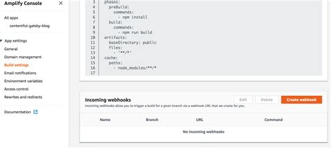 incoming webhooks aws amplify hosting