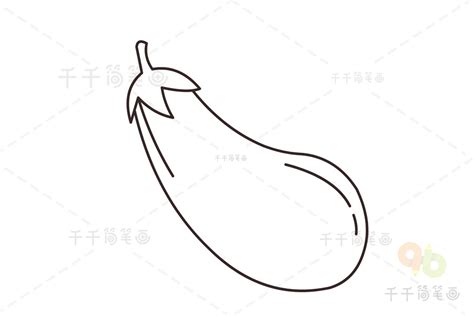 茄子简笔画画法 蔬菜简笔画