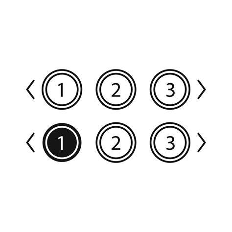Pagination Bars Set Collection Buttons For Site Navigation Interface