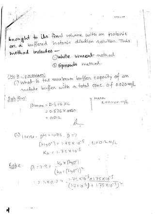 Buffer Capacity In Detail Reactions PDF
