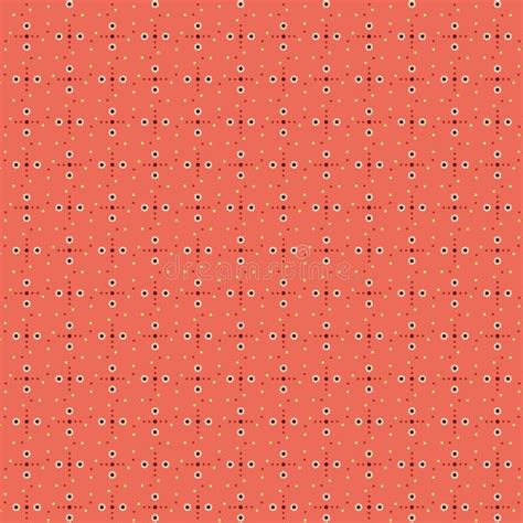 Simple Geometric Pattern For Summer Small Colorful Polka Dots On A Muted Orange Apricot