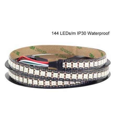 Neopixel WS B LED Strip LEDs Meter Black IP Non Waterproof Meter