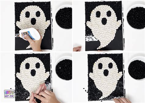 Ghost Mosaic Bean Art