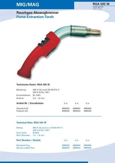 Mig Mag Rga 505 W Autogen Ritter Gmbh