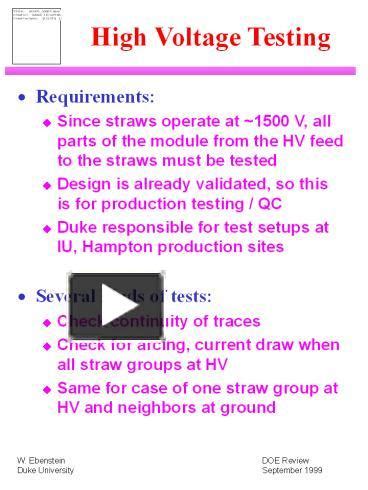 High Voltage Testing Presentation Free To Download