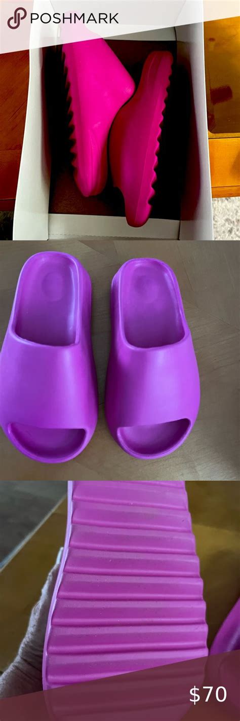 Hot Pink Yeezy Like Slides Pink Yeezy Hot Pink Pink