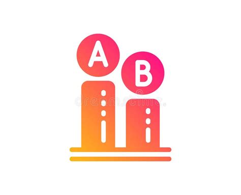 Ab Testing Icon Ui Test Chart Sign Vector Stock Vector Illustration