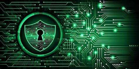 Premium Vector Closed Padlock On Digital Background Cyber Security