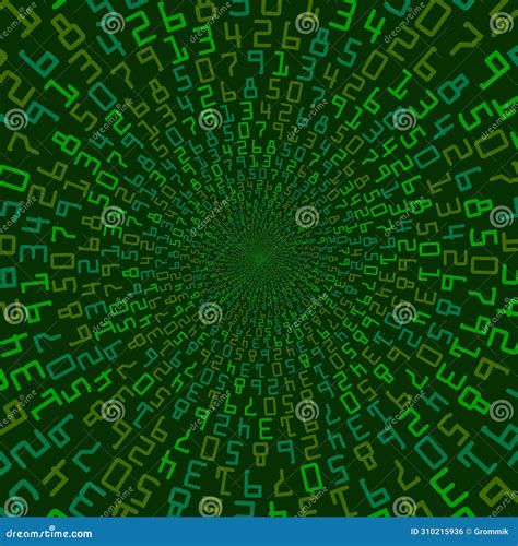 A Circular Matrix A Background With A Chaotic Arrangement Of Numbers