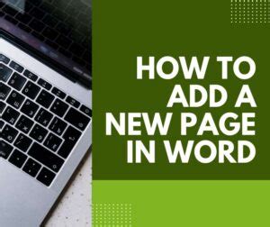 How To Add A New Page In Word Adazing