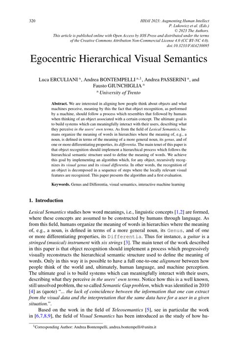 Pdf Egocentric Hierarchical Visual Semantics
