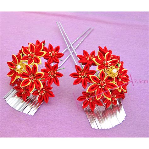 摩耶の花かんざし 楓 左右セット kd 910