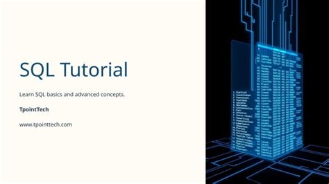 Sqlstructured Query Language Tutorials Tpointtech Pptx