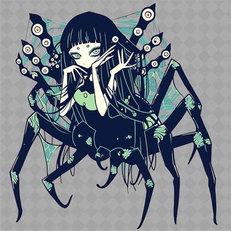 Premium Psd Png Fragile And Delicate Anime Spider Girl With Multiple