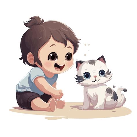 Premium Vector Cute Cat With Babay Vector
