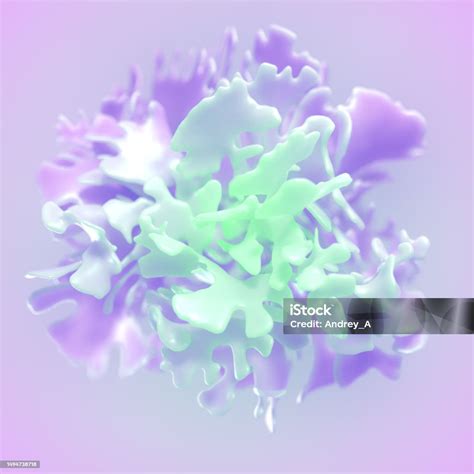 피사계 심도 효과를 가진 추상적인 다채로운 유기적 성장 모양 현대적인 배경입니다 3d 렌더링 그림 3차원 형태에 대한 스톡 사진 및 기타 이미지 Istock