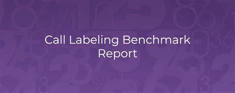 Call Labeling Benchmark Report Collections Industry