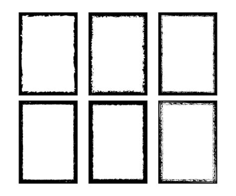 Premium Vector Grunge Rectangular Frame Collection