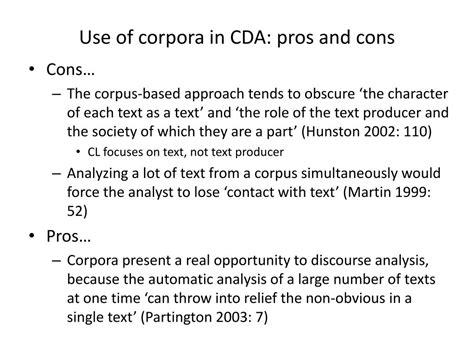 Ppt Using Corpora In Critical Discourse Analysis Powerpoint Presentation Id3842735