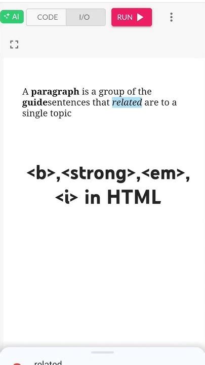 Formatting Tag In Htmlshorts Coding Youtube