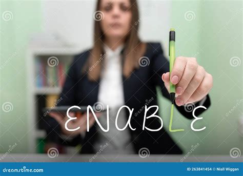 Conceptual Display Enable Business Idea Give Someone Or Something The