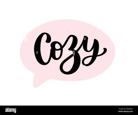 Cozy Text Speech Bubble Cozy Only One Single Word Printable Graphic