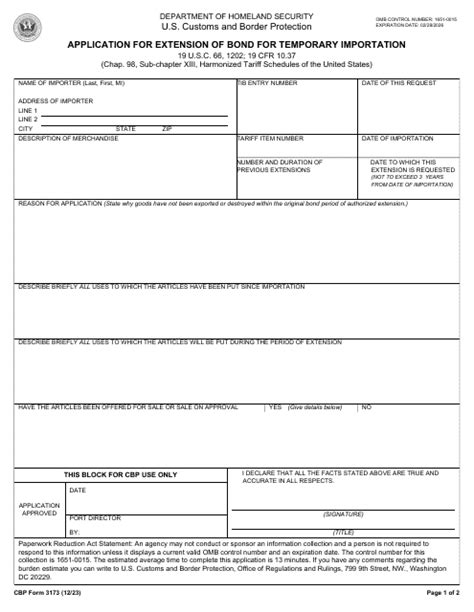 Temporary Importation Templates Pdf Download Fill And Print For Free Templateroller