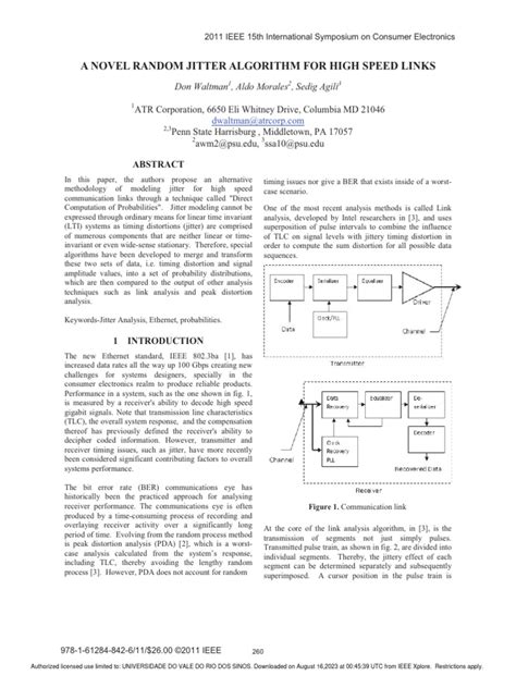 Anovelrandomjitteralgorithmforhighspeedlinks Pdf