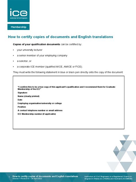 How To Certify Copies Of Documents And English Translations Pdf