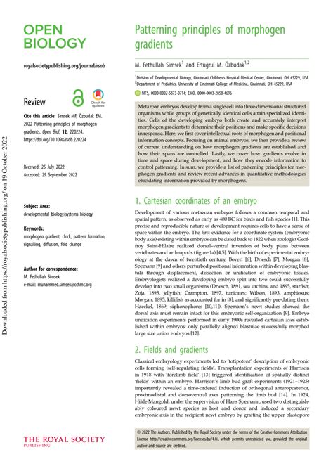 Pdf Patterning Principles Of Morphogen Gradients