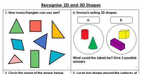 Free Year 2 Recognise 2d And 3d Shapes Lesson Classroom Secrets