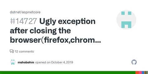 Ugly Exception After Closing The Browserfirefoxchrome With Serverside Blazor Kestrel · Issue