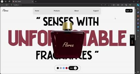 created a 3d fragrance website using react three fiber pritam das