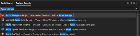 hinzufügen von azure storage mithilfe von verbundenen diensten visual