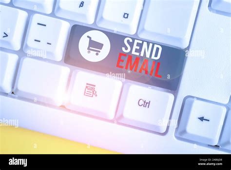 conceptual hand writing showing send email concept meaning the system for using computers to