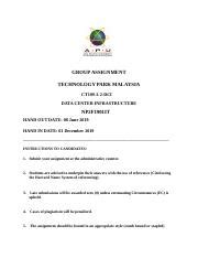 DCI Assignment Group Copy Docx GROUP ASSIGNMENT TECHNOLOGY PARK MALAYSIA CT DCI DATA