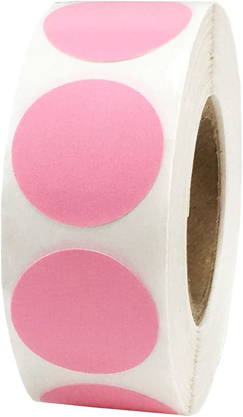 Pink Color Coding Labels For Organizing Inventory 0 75 Inch Round Circle Dots 500 Total Adhesive