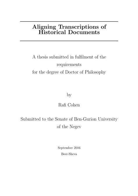 Pdf Aligning Transcriptions Of Historical Documents