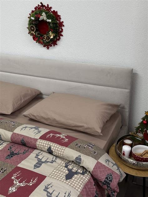 Комплект постільної білизни Ecotton двоспальний 180х215 см червоний Олені новорічний 956616