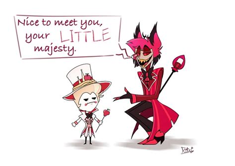Alastor And Small Short Lucifer Hotel Hazbin Art Meme English Version