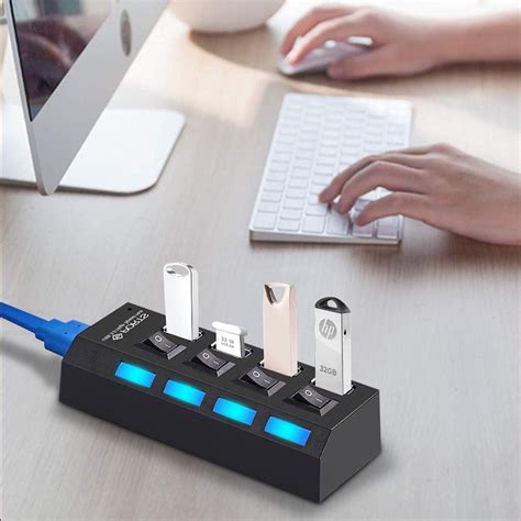 Jual USB Hub Saklar 4 Port On Off High Speed Sambungan USB Extension 4 Port Shopee Indonesia