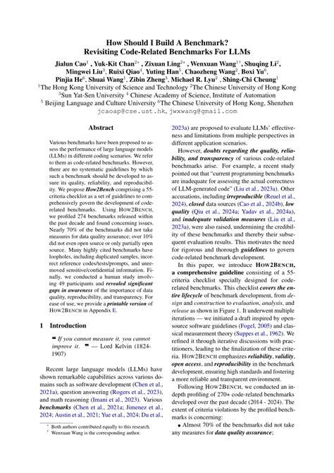 Pdf How Should I Build A Benchmark Revisiting Code Related