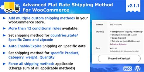 Advanced Flat Rate Shipping Method For Woocommerce By Multidots Codester