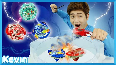 베이블레이드 버스트 장난감 으로 캐빈의 팽이 배틀 놀이 L 캐리 앤 플레이 Youtube