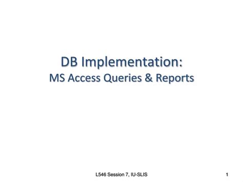 Ppt Mastering Ms Access Queries For Efficient Data Management