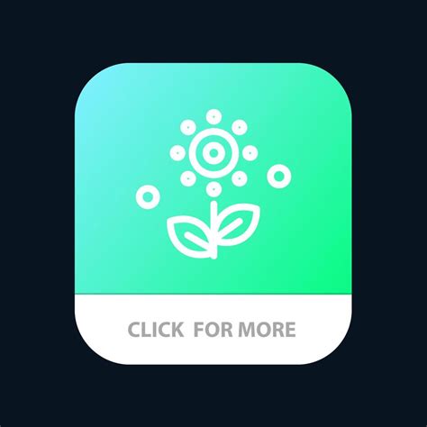 Flower Plant Rose Spring Mobile App Button Android And Ios Line Version 17989010 Vector Art At