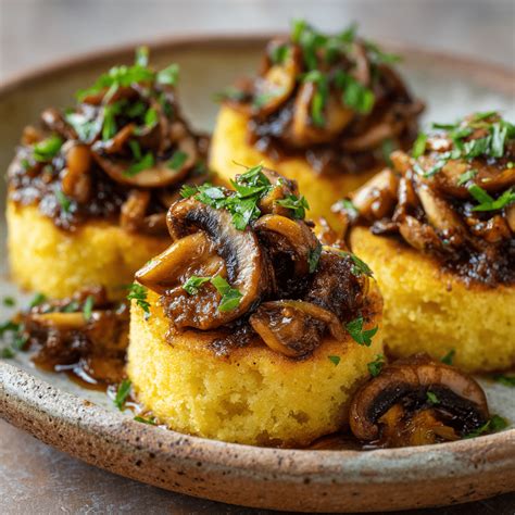 Mini Polenta Cakes With Mushroom Ragù Cozy Fall Favorite 2025
