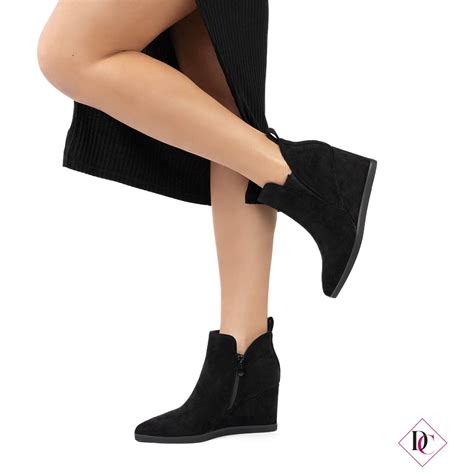 Elegantes Botines Destin Con Cómoda Cuña Alta Y Elástico